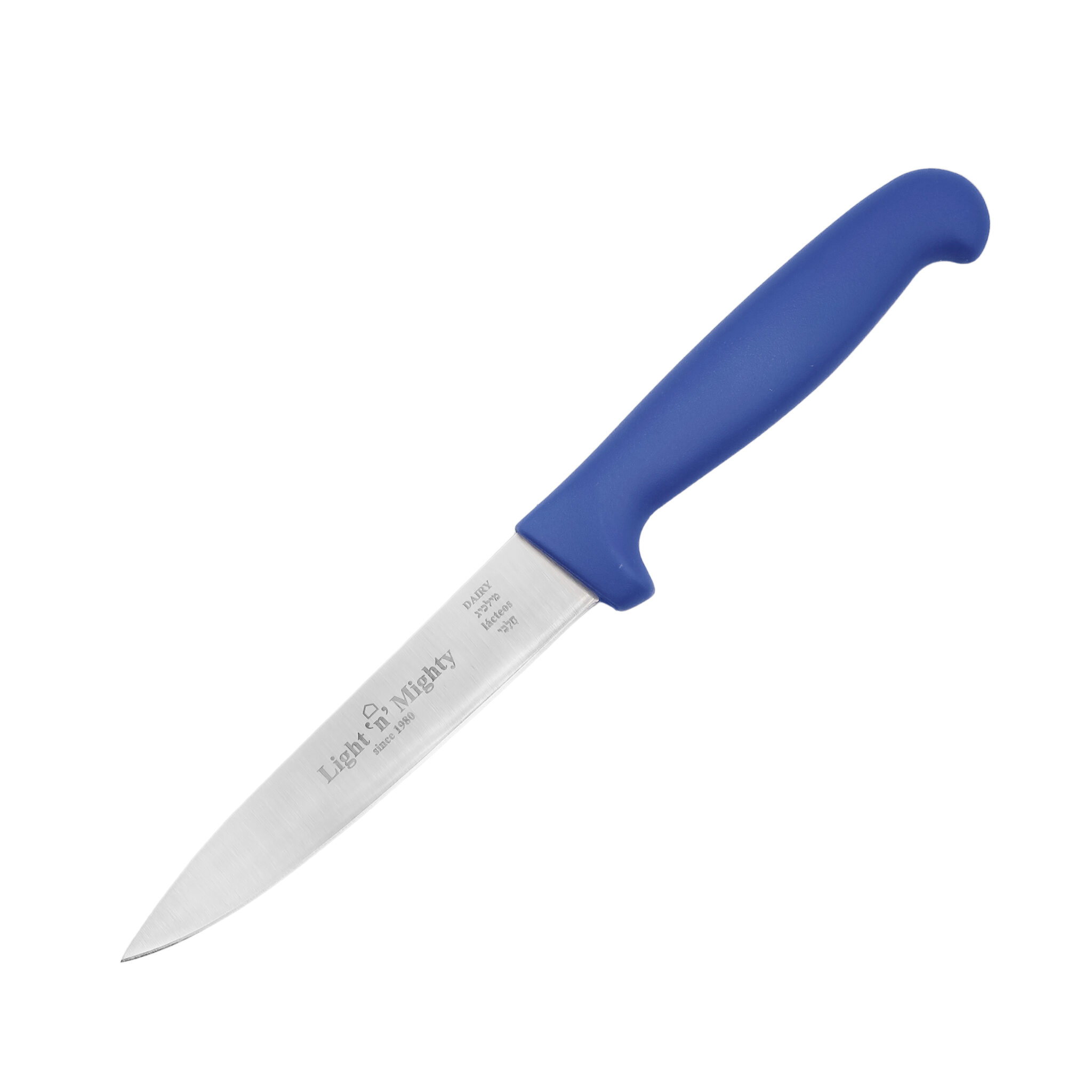 BLUE Utility Knife, DAIRY, SERRATED point tip. 12cm – Icel Knife